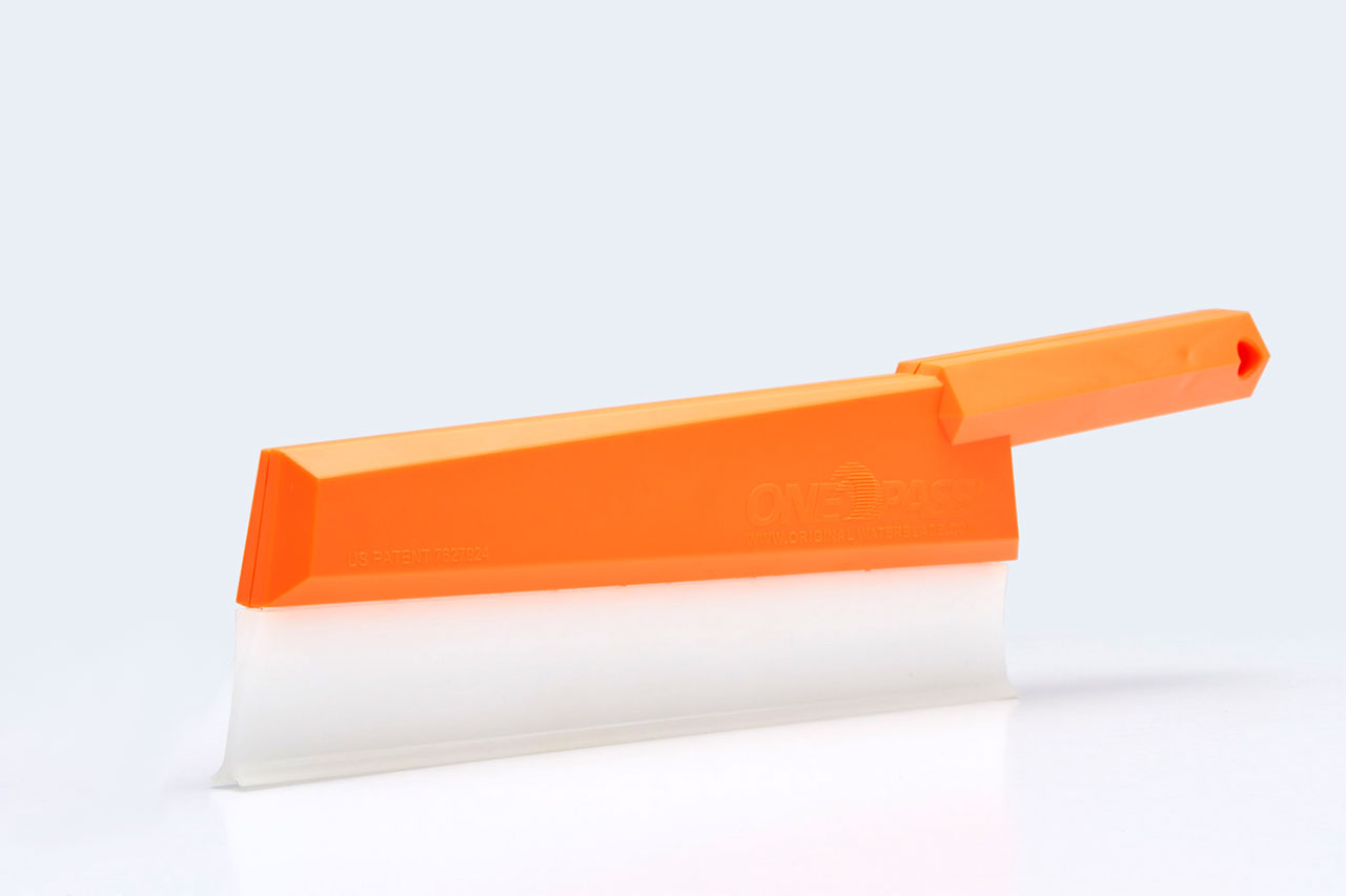 Silicon Squeegee Shopblade w/ Versatile Extended Handle - One Pass