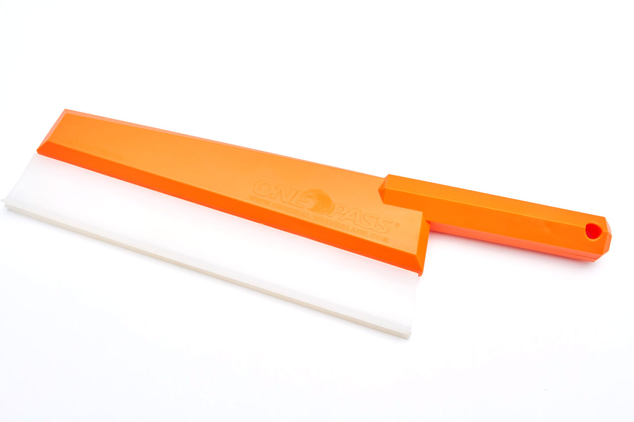 Silicon Squeegee Shopblade w/ Versatile Extended Handle - One Pass